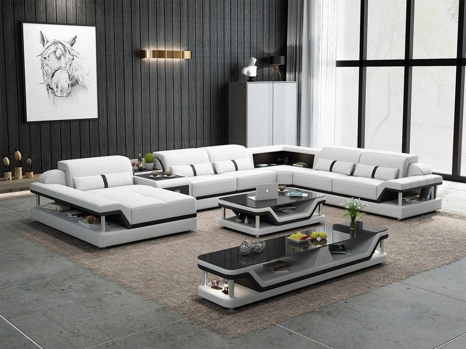 Xlmoebel Ecksofa Neue Polstermöbel U Form Mit Usb Anschluss Und