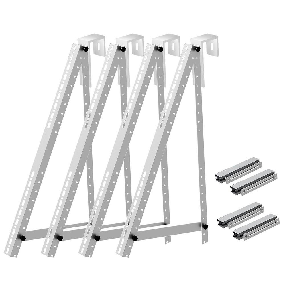 GLIESE Solarmodul-Halterung 118cm Solarpanel Halterung mit Haken Balkonkraftwerk Montage, (bis ...