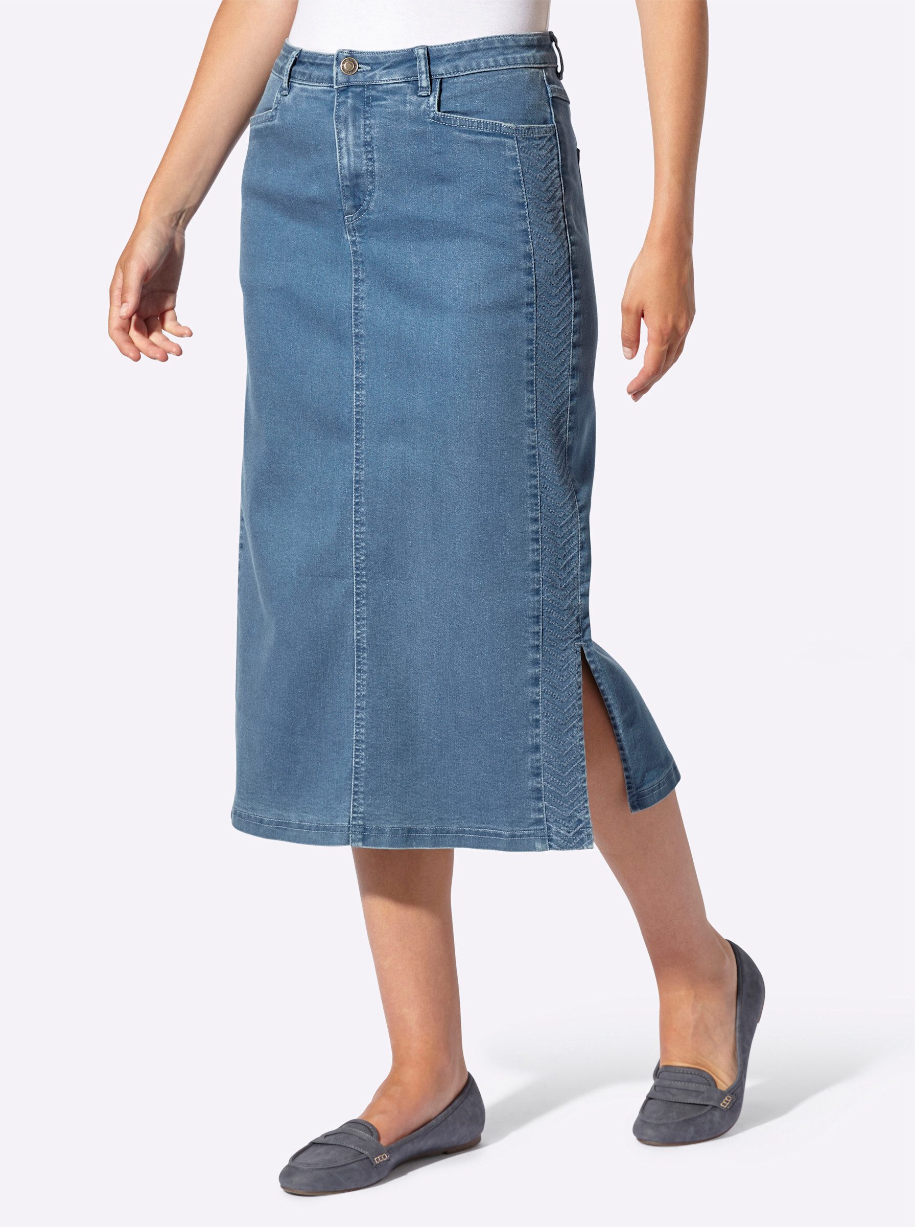 Witt A-Linien-Rock Jeansrock, Rock mit A-Linie