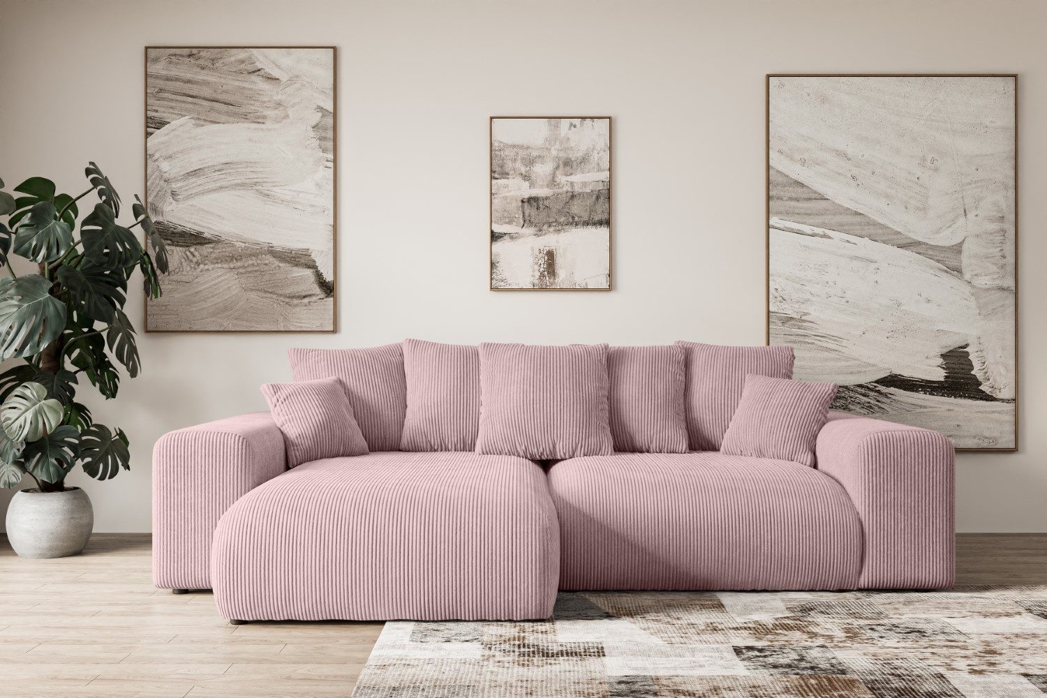 ALTDECOR Ecksofa ESKAR-L, Couch mit Schlaffunktion, Wohnzimmer ...