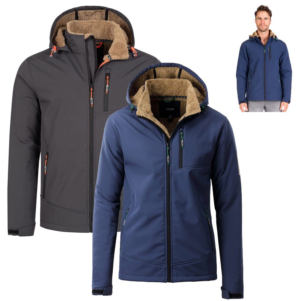 LPO Softshelljacke DEXTER PEAK III MEN mit abnehmbarer Kapuze, Hochwertige Outdoorjacke