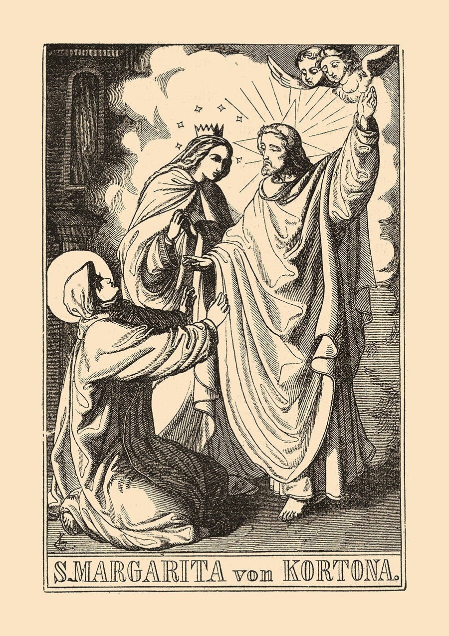 ᐅ Kunstdruck Die heilige Margarita von Kortona Holzstich Sankt A4 1011, (1 St) | OTTO