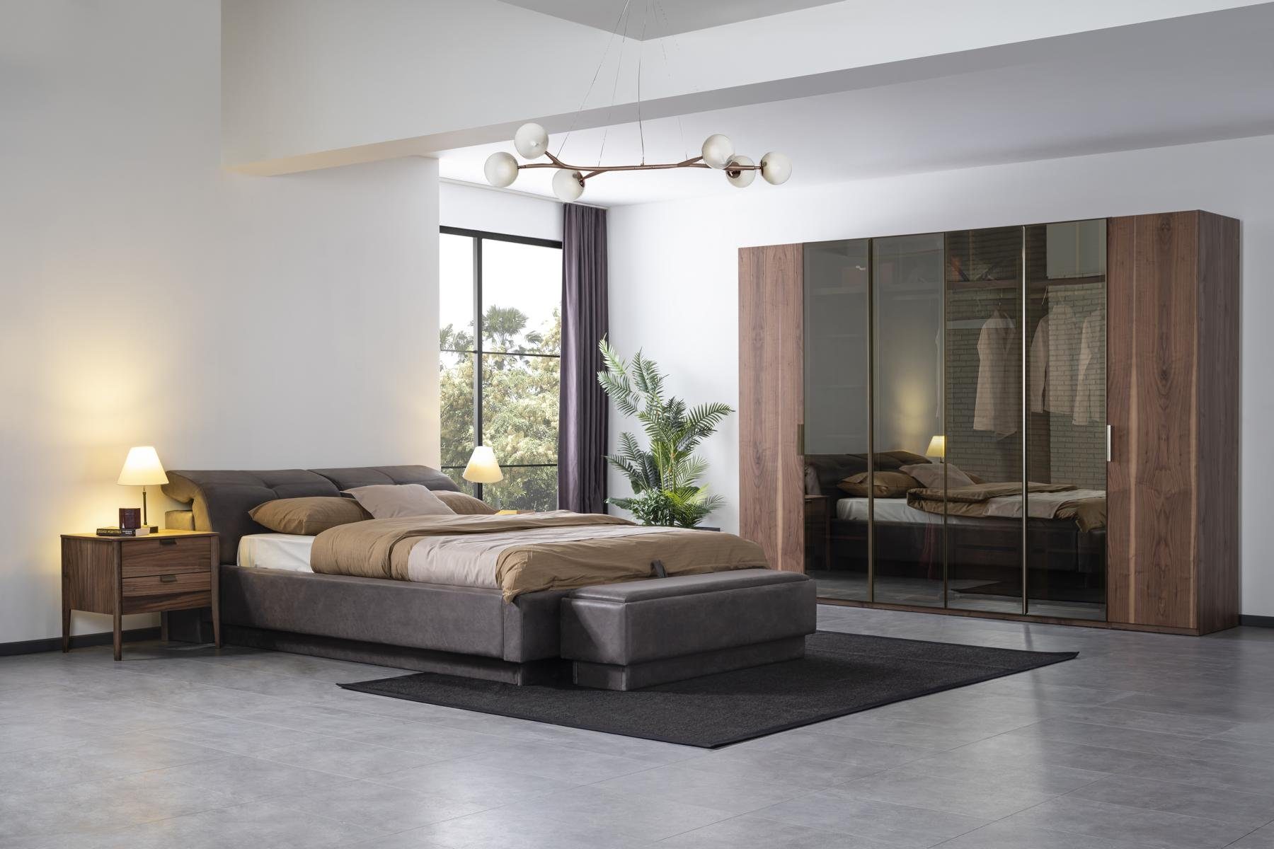 Jvmoebel Schlafzimmer Set Schlafzimmer Set Möbel Bett 2x Nachttisch