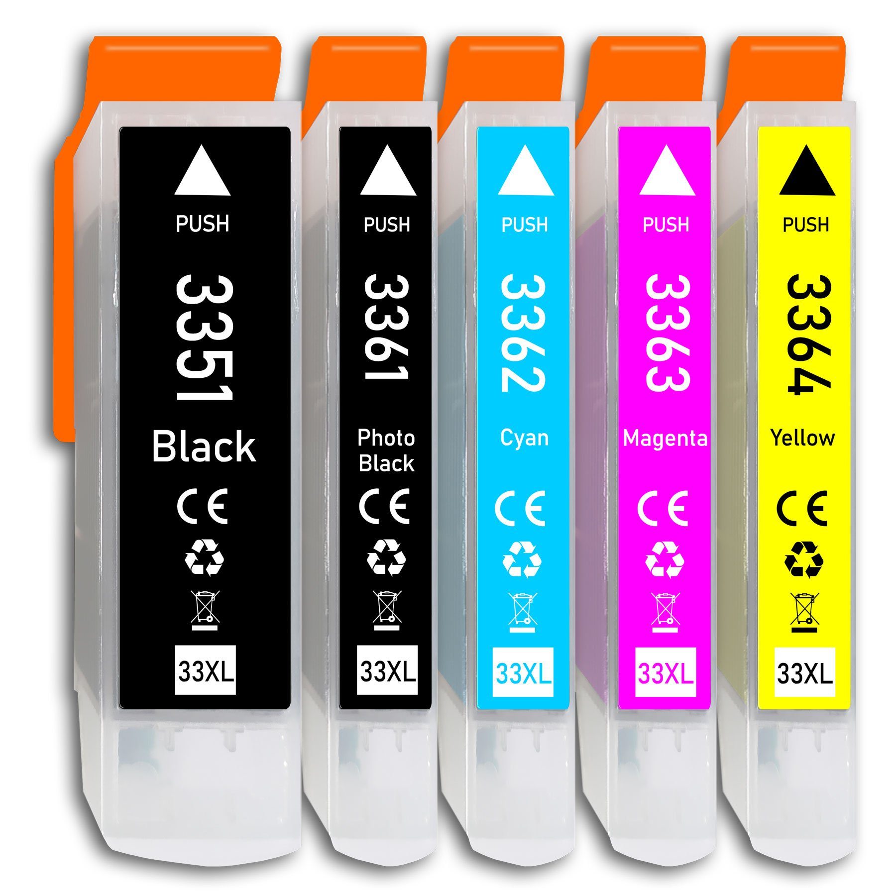 Druckerparadies 5er Multipack Für Epson 33xl Tintenpatronen Set