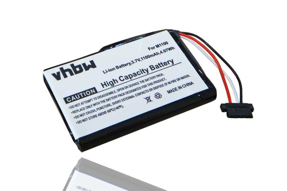 vhbw passend für Medion GoPal E4245, E4240, E4230 Navigation Strassen Akku Li-Ion 1100 mAh