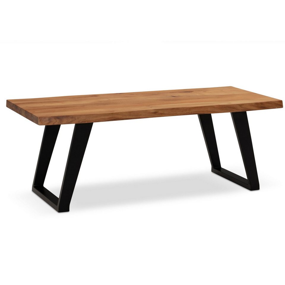 Wohnling Couchtisch Wl7284 Massivholz Akazie 120 X 60 Cm Tisch Mit