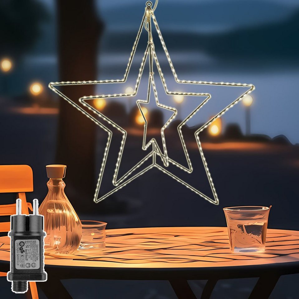 Xersek Led Dekofigur Led Stern Metall Weihnachtsstern 3d Leuchtstern
