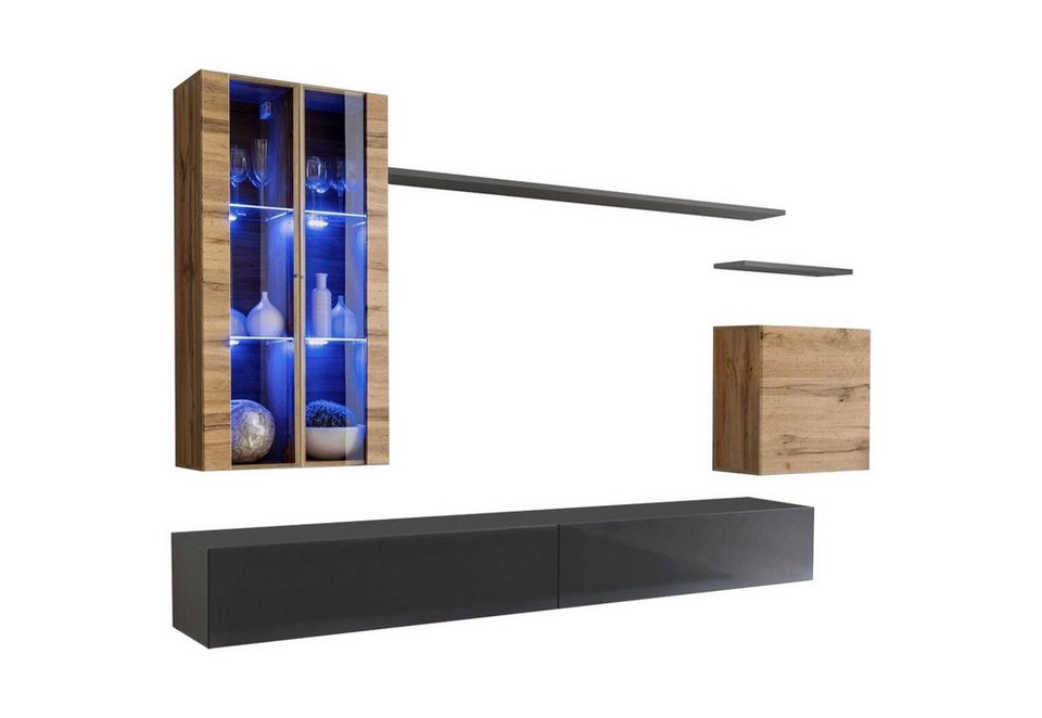 Jvmoebel Wohnzimmer Set Design Möbel Wandschrank Wohnwand