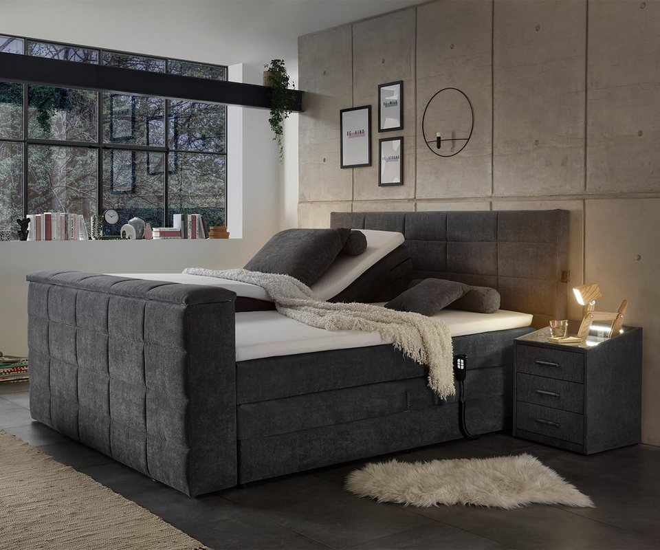 DELIFE Boxspringbett Dobra Anthrazit 180x200 Motor TV Halterung delife-boxspringbett-dobra-anthrazit-180x200-motor-tv-halterung