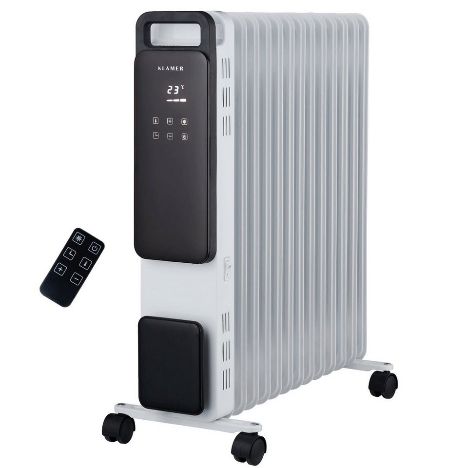 Klamer Ölradiator 2500 W Elektroheizung Energiesparend 13 Rippen 3
