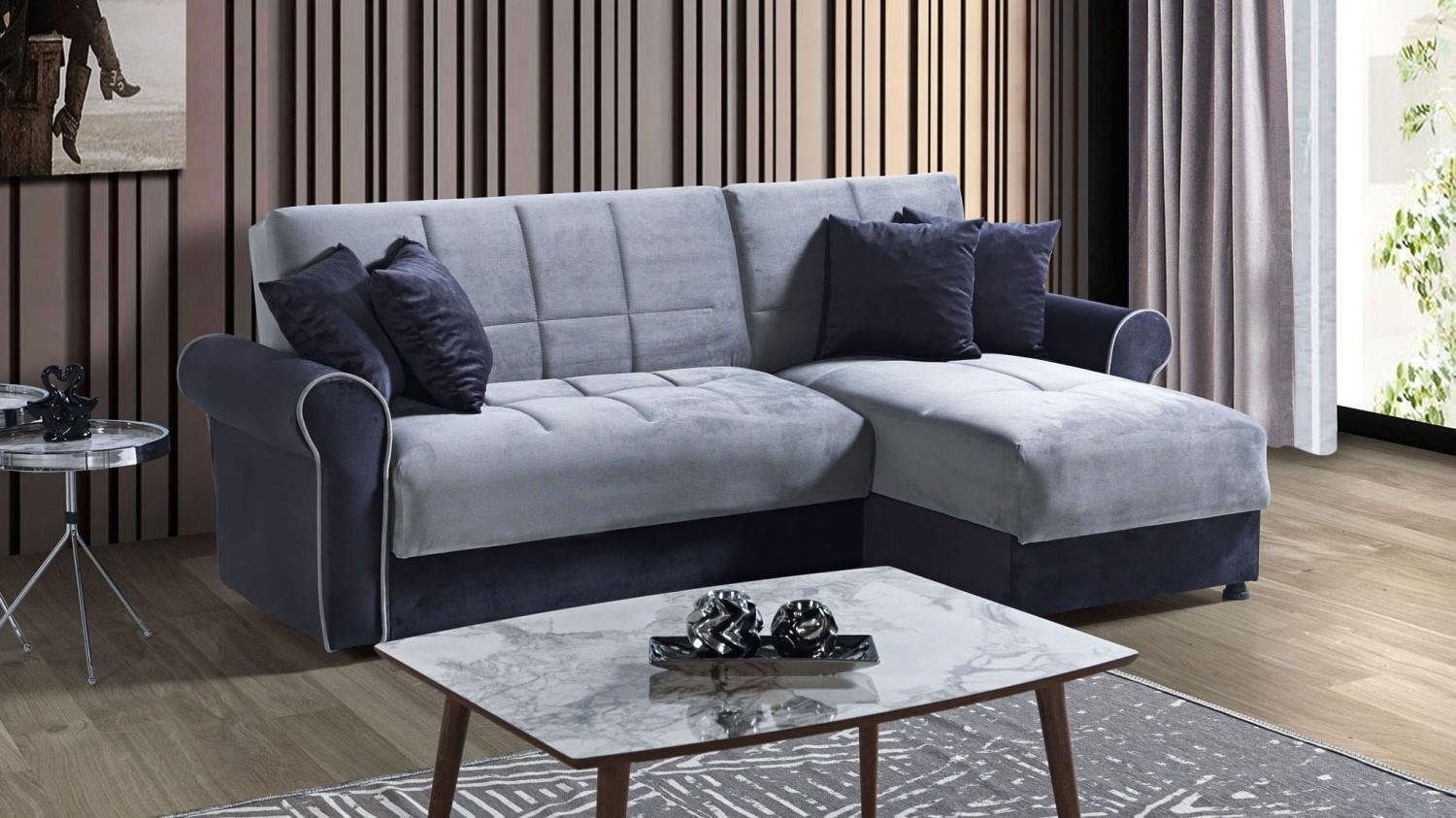 JVmoebel Ecksofa Ecksofa L-Form Textil Eckcouch Sofa Polster Premium ...