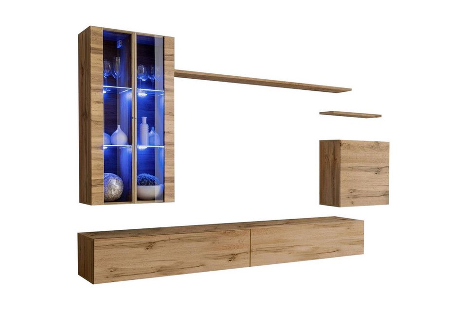 Jvmoebel Wohnzimmer Set Designer Möbel Garnitur Modern Wandschrank Tv