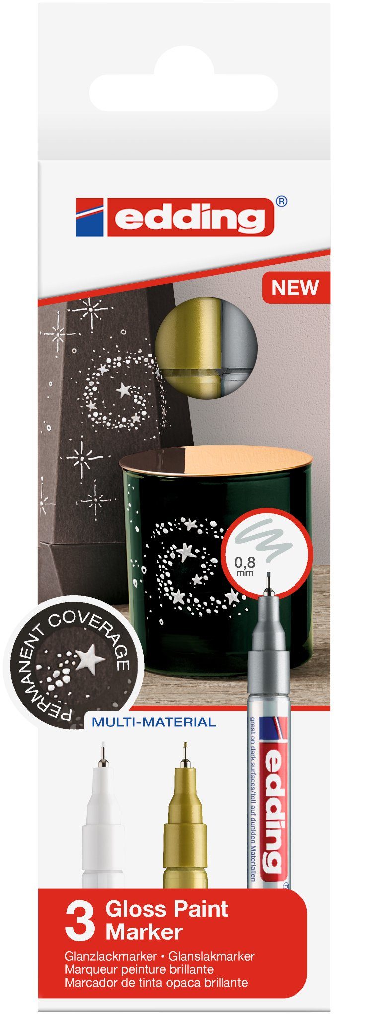 EDDING Lackmarker »780 Glanzlack-Marker Metallic«, 3 Stück online ...