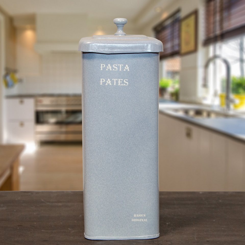 Antikas Dekofigur Eisendose Für Pasta Blau Groß Vorratsdose Dekoration