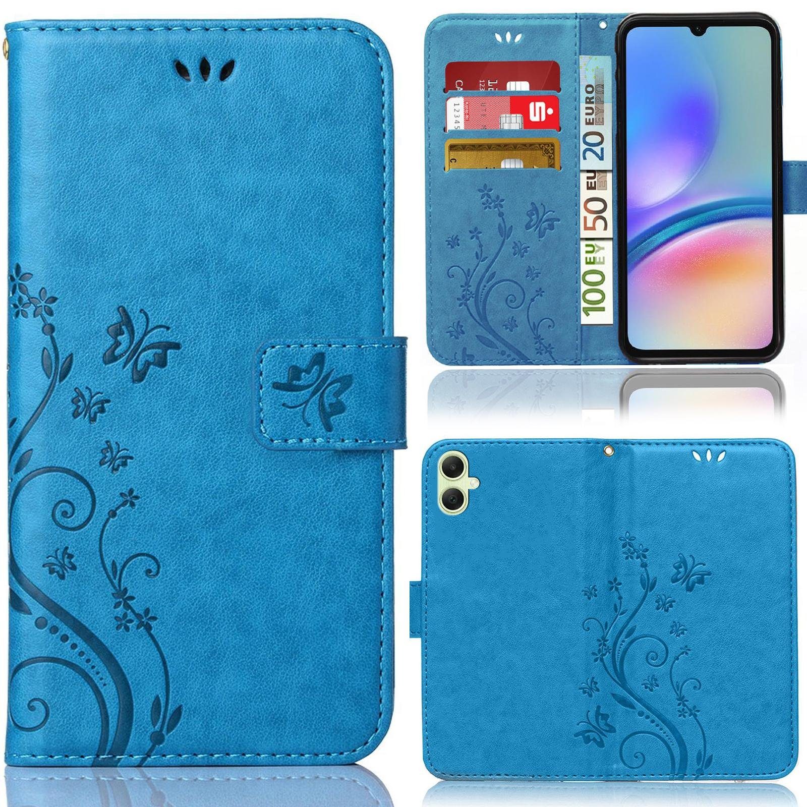 Numerva Handyhülle Bookstyle Flower Für Samsung Galaxy A05 Handy