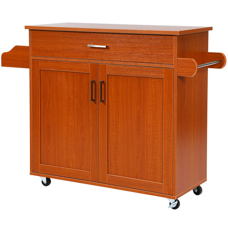 Komfotteu Servierwagen Küchenwagen Mit Schublade Trennwand And Schrank