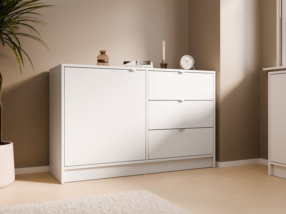 Mirjan24 Kommode Vinxor 1d3sz Mit Drehtür Und Drei Schubladen