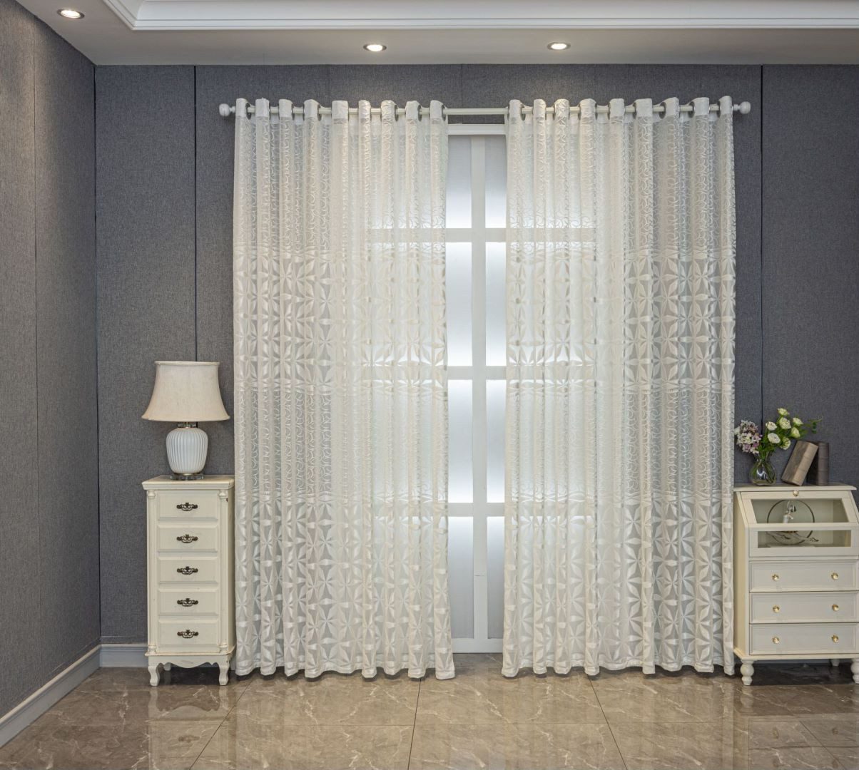 BYSURE Gardine, Ösen (2 St), halbtransparent, Durchsichtige Vorhänge, Vorhang