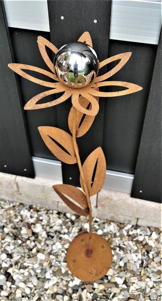 Jürgen Bocker Gartenambiente Gartenstecker Blume Paris Corten 77 Cm