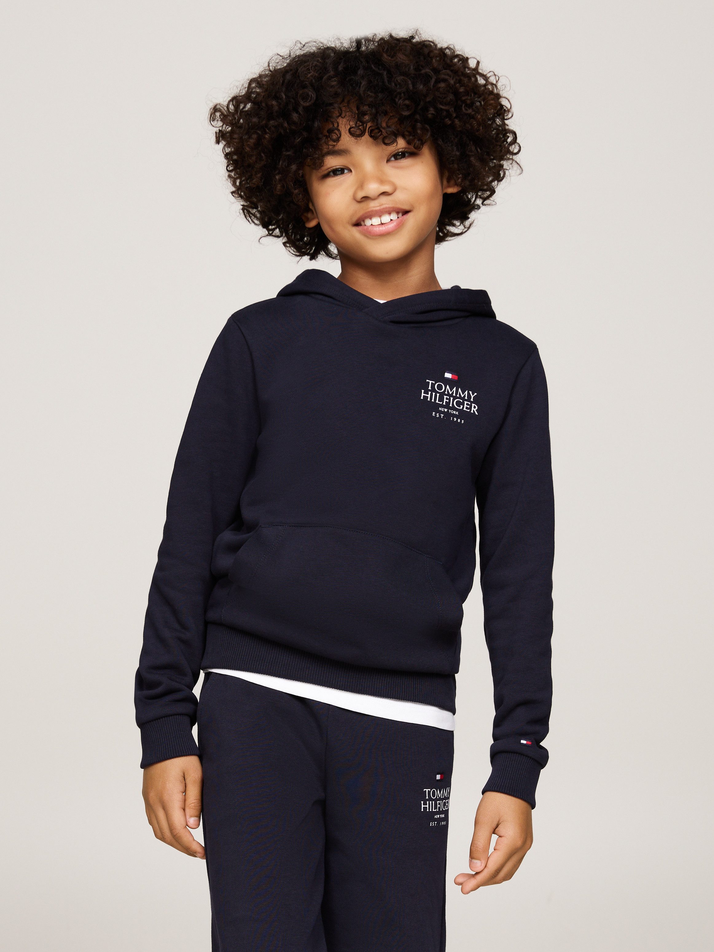 Tommy Hilfiger Kapuzensweatshirt TH LOGO PUFF PRINT REG HOODIE mit Logoschriftzug