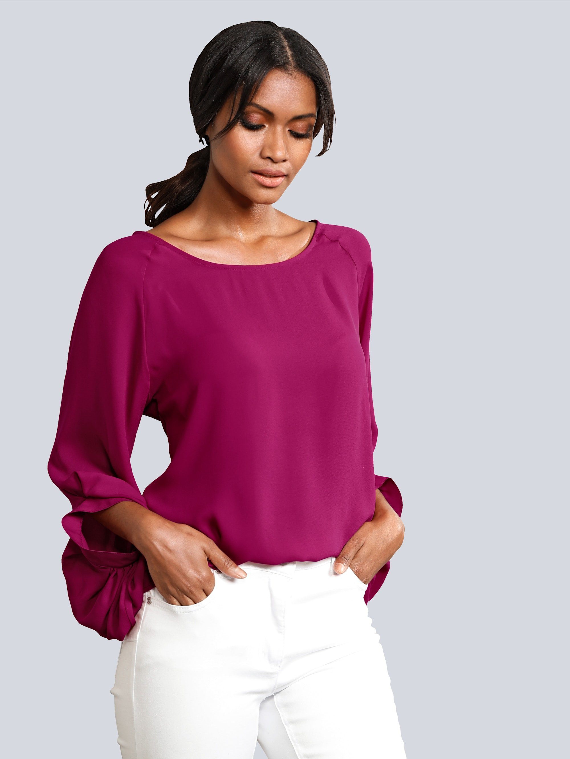 Alba Moda Bluse Mit Modischen Ballonärmeln Kaufen Otto