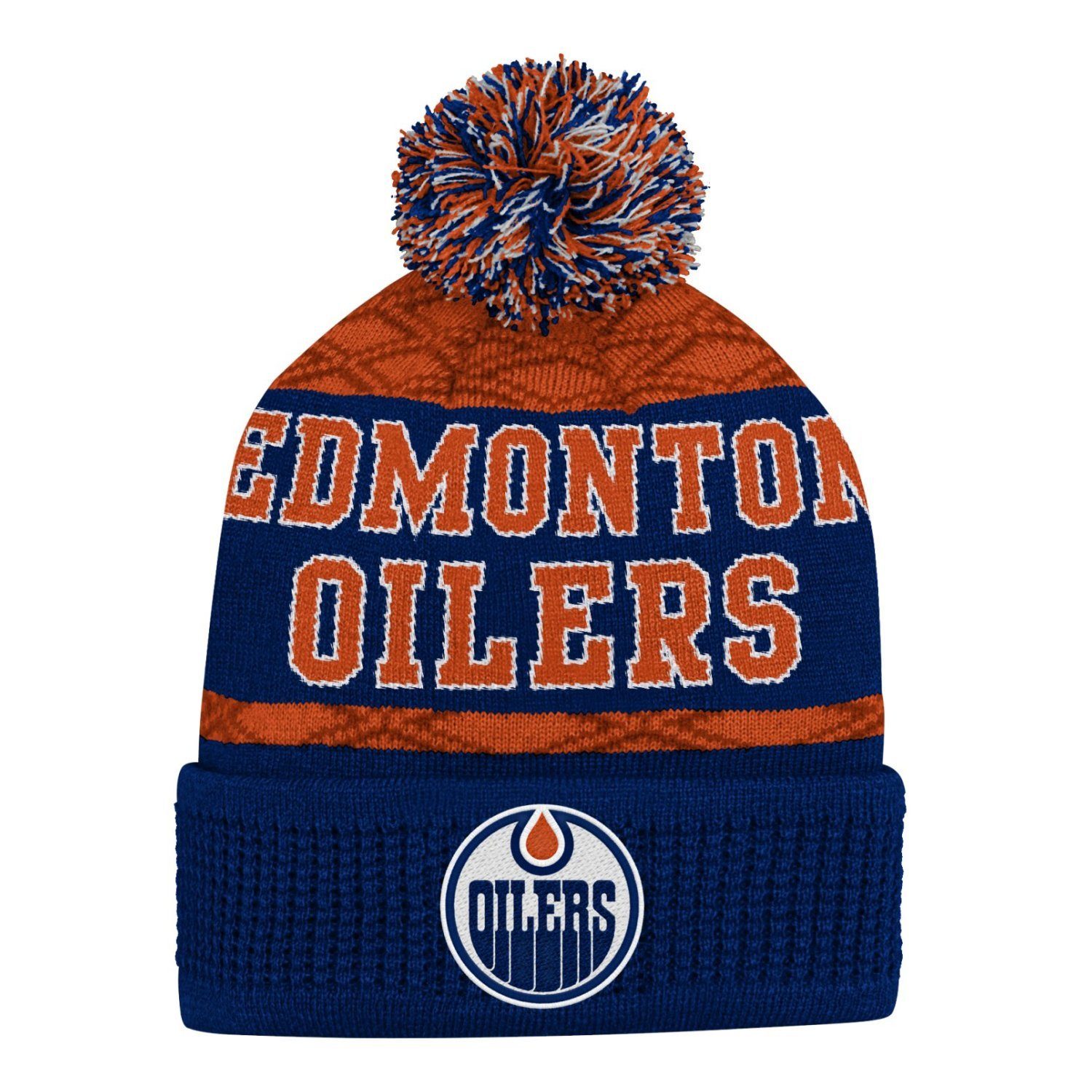 Outerstuff Baseball Cap NHL PUCK PATTERN Edmonton Oilers