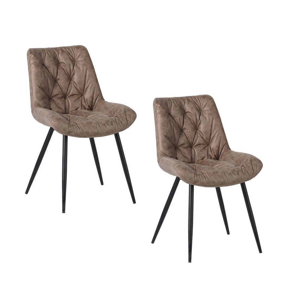 Hti Living Esszimmerstuhl Esszimmerstuhl Antikhellbraun 2er Set Loryn