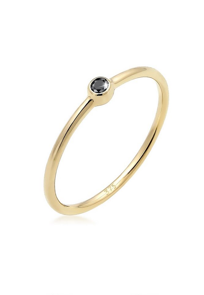 Elli Diamantring »Solitär Schwarzer Diamant (0.03 ct) 375er Gelbgold ... Elli Diamantring »Solitär Schwarzer Diamant (0.03 ct) 375er Gelbgold ...