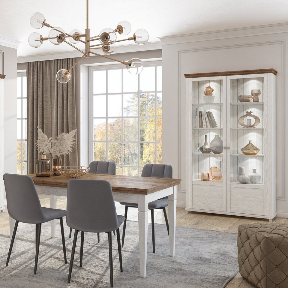 Lomadox Esszimmer Set Epsom 83 Spar Set 2 St Set Mit Vitrine In