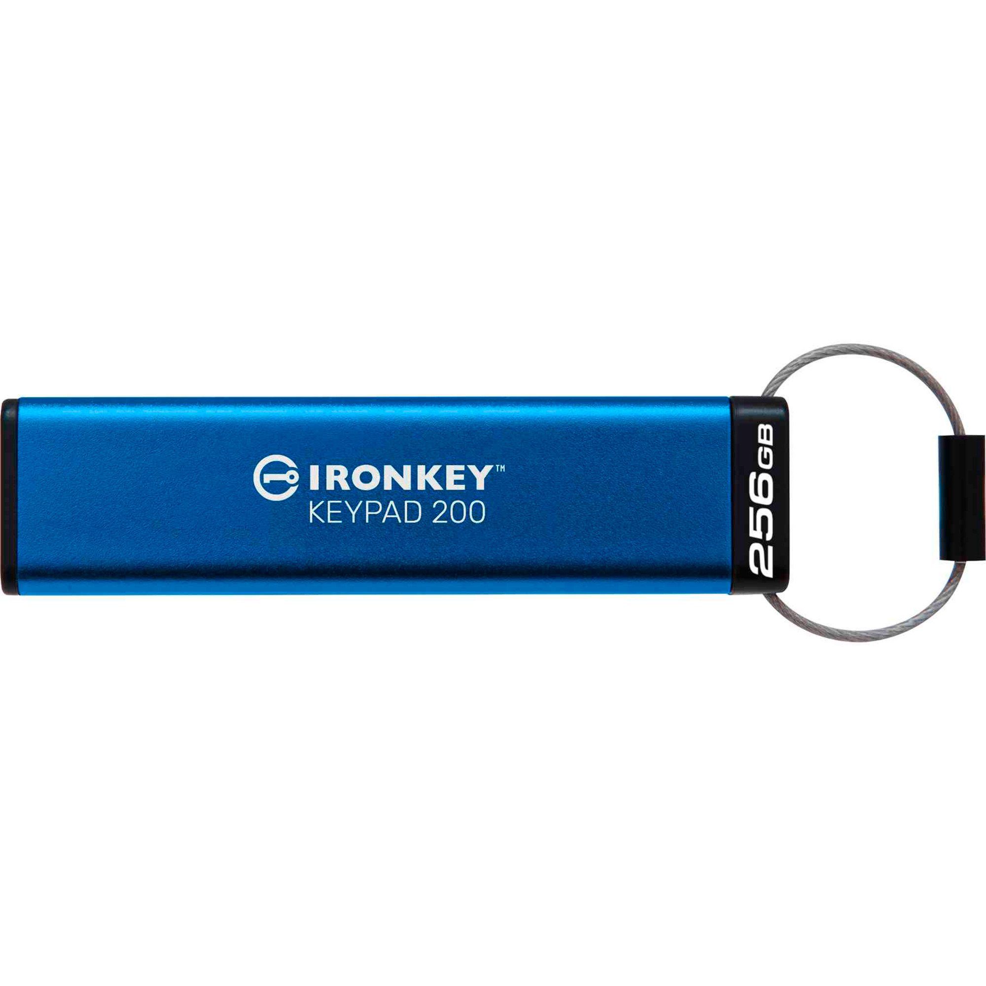 Kingston IronKey Keypad 200 256 GB USB-Stick, Geschwindigkeit: Lesen ...