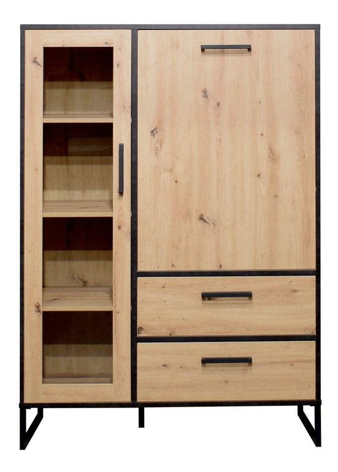 Möbelando Highboard Torres Bxhxt 105x150x42 Cm In Asteiche
