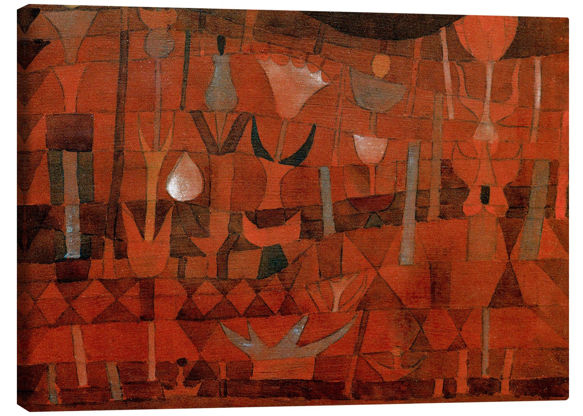 Posterlounge Leinwandbild Paul Klee Indischer Blumengarten Malerei