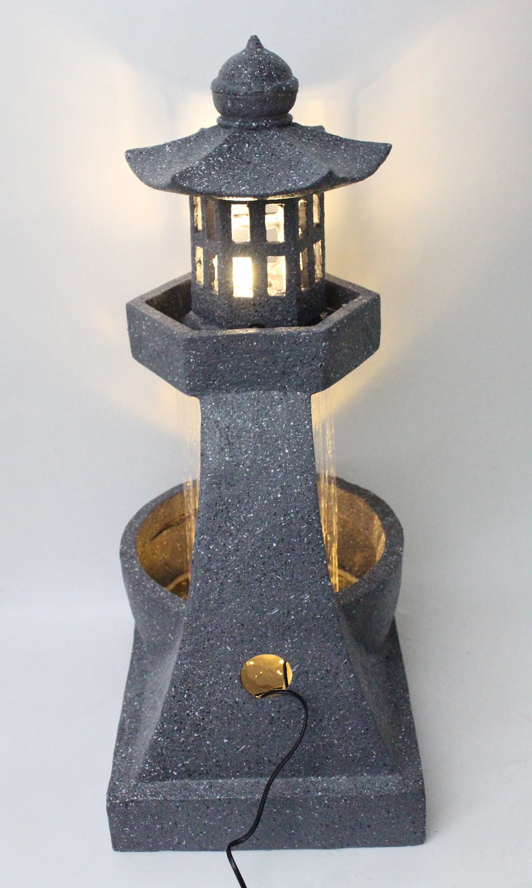 Arnusa Gartenbrunnen Springbrunnen mit Pagonden Laterne Japanischer ...