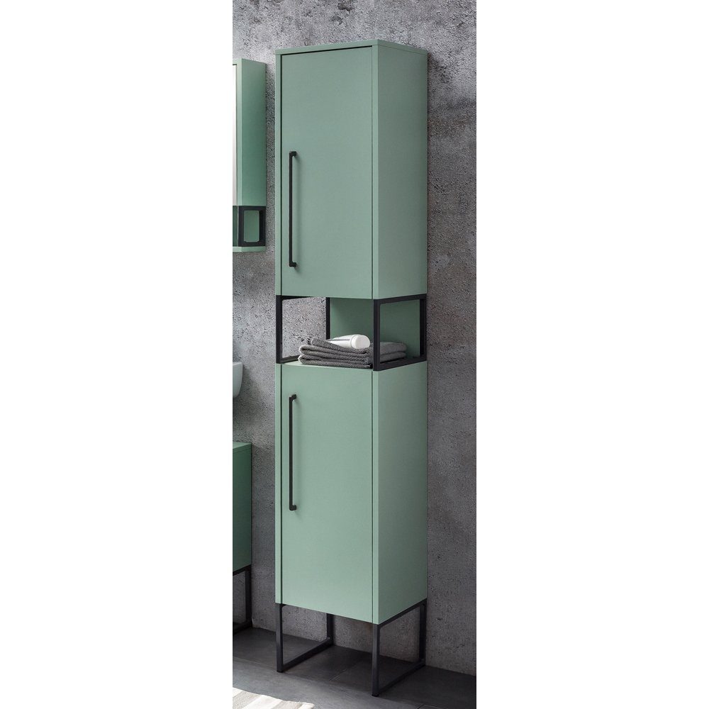 Lomadox Hochschrank Limoges Badmöbel 80 In Mintgrün Bht 3041834