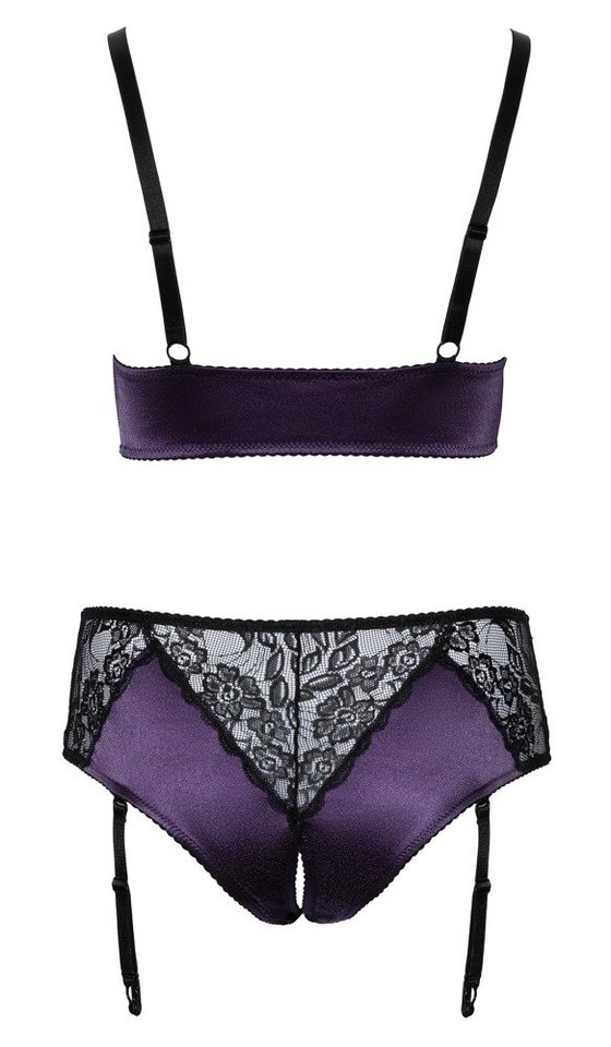 Cottelli Collection Set Bralette Bh Bh Set Lila Schwarz Xl 2 Tlg