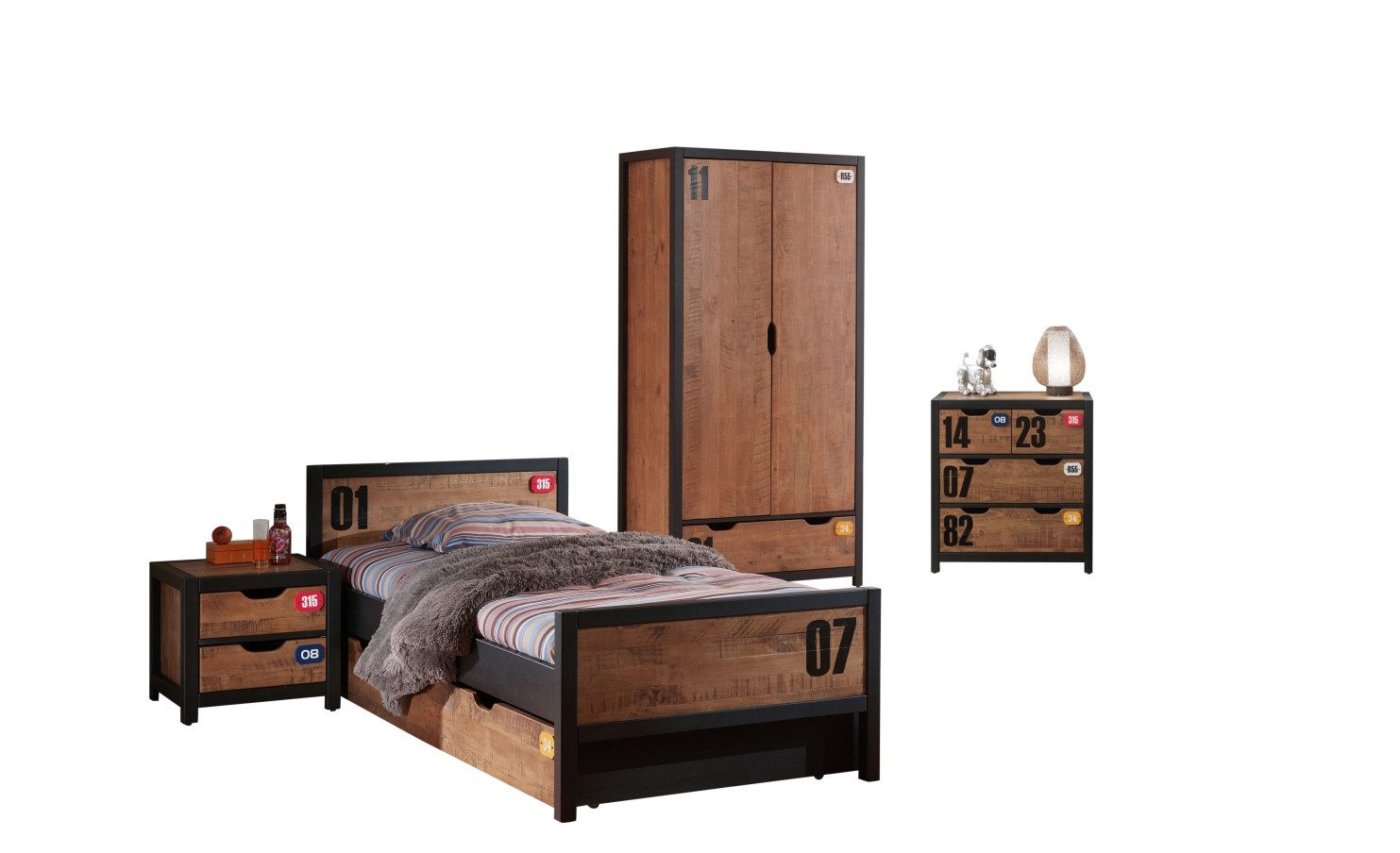 Faizee Möbel Jugendzimmer-Set Alex Artikelset