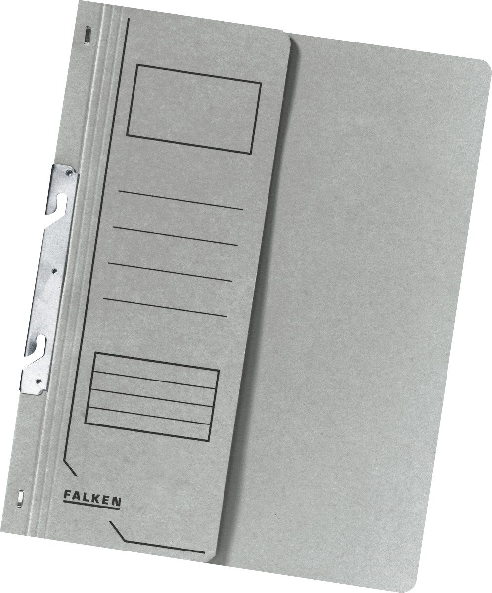Falken Hefter, Einhakhefter A4 1/2 Vorderdeckel kfm. Falken grau