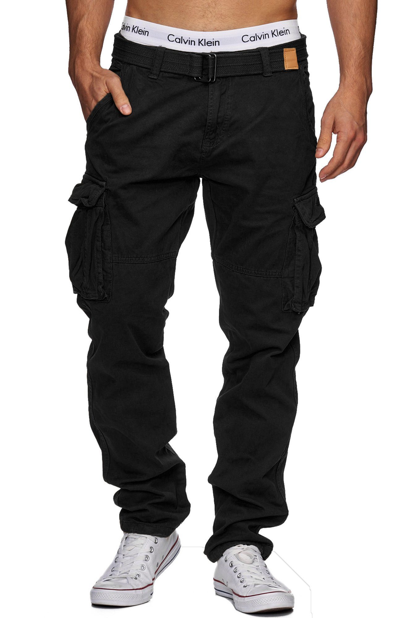 Schwarze Hose Mit Seitentaschen Herren