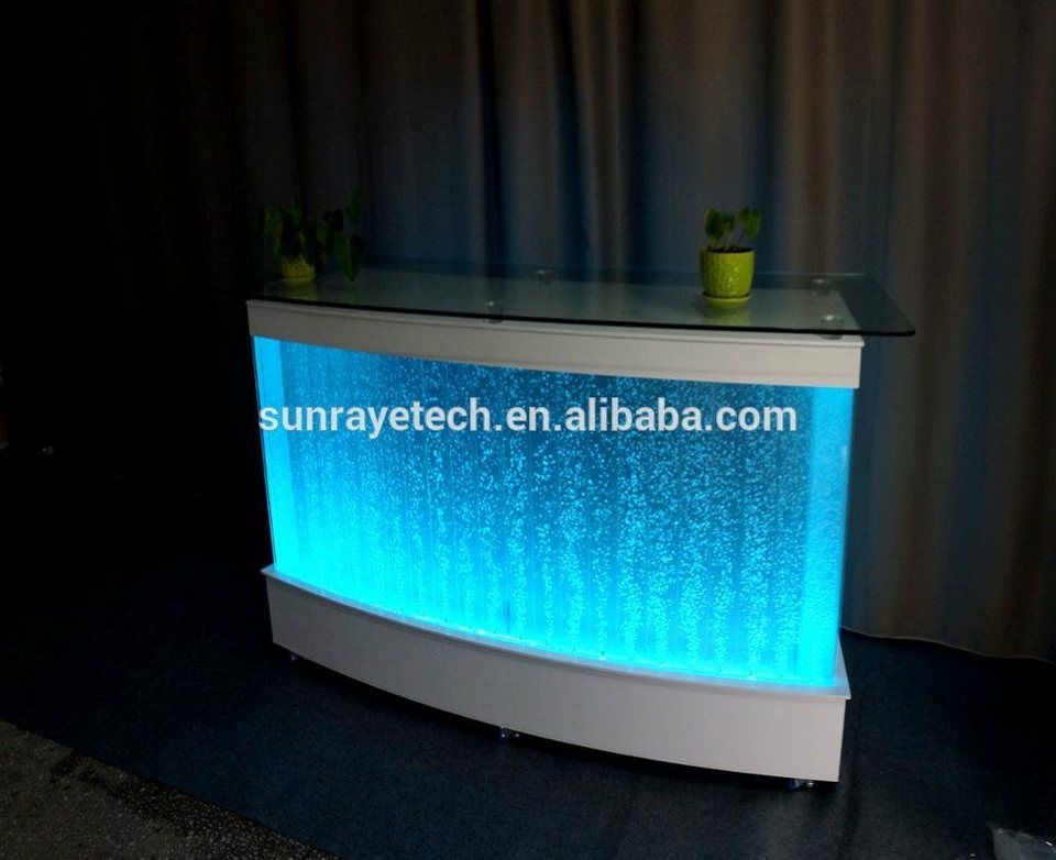 Jvmoebel Bartisch Wasser Wand Design Bar Säule Beleuchtete Luxus