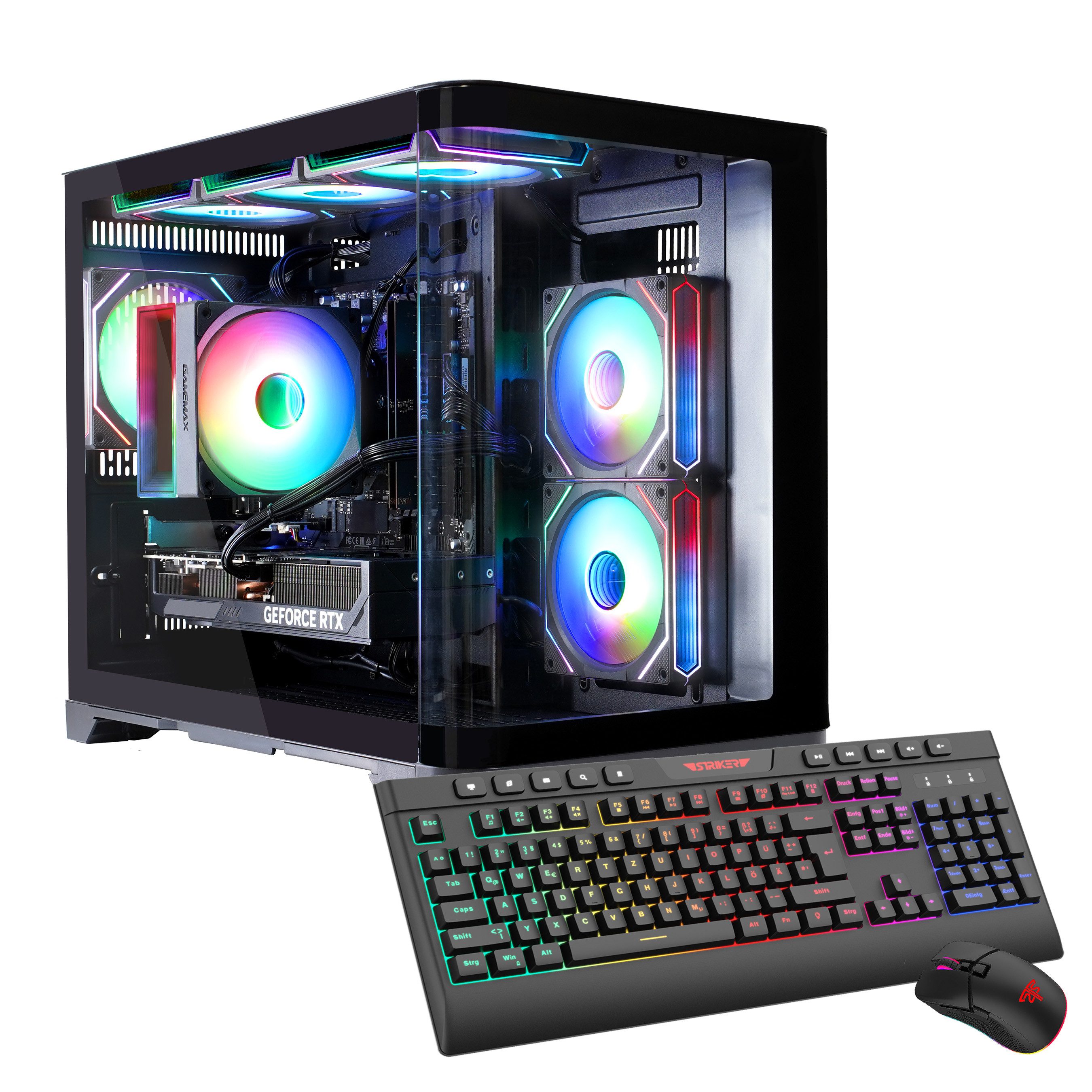 GAMEMAX HYPE-M BK 7507 Gaming-PC (AMD Ryzen 7 9700X, RTX 5060 Ti, 32 GB RAM, 1000 GB SSD ...