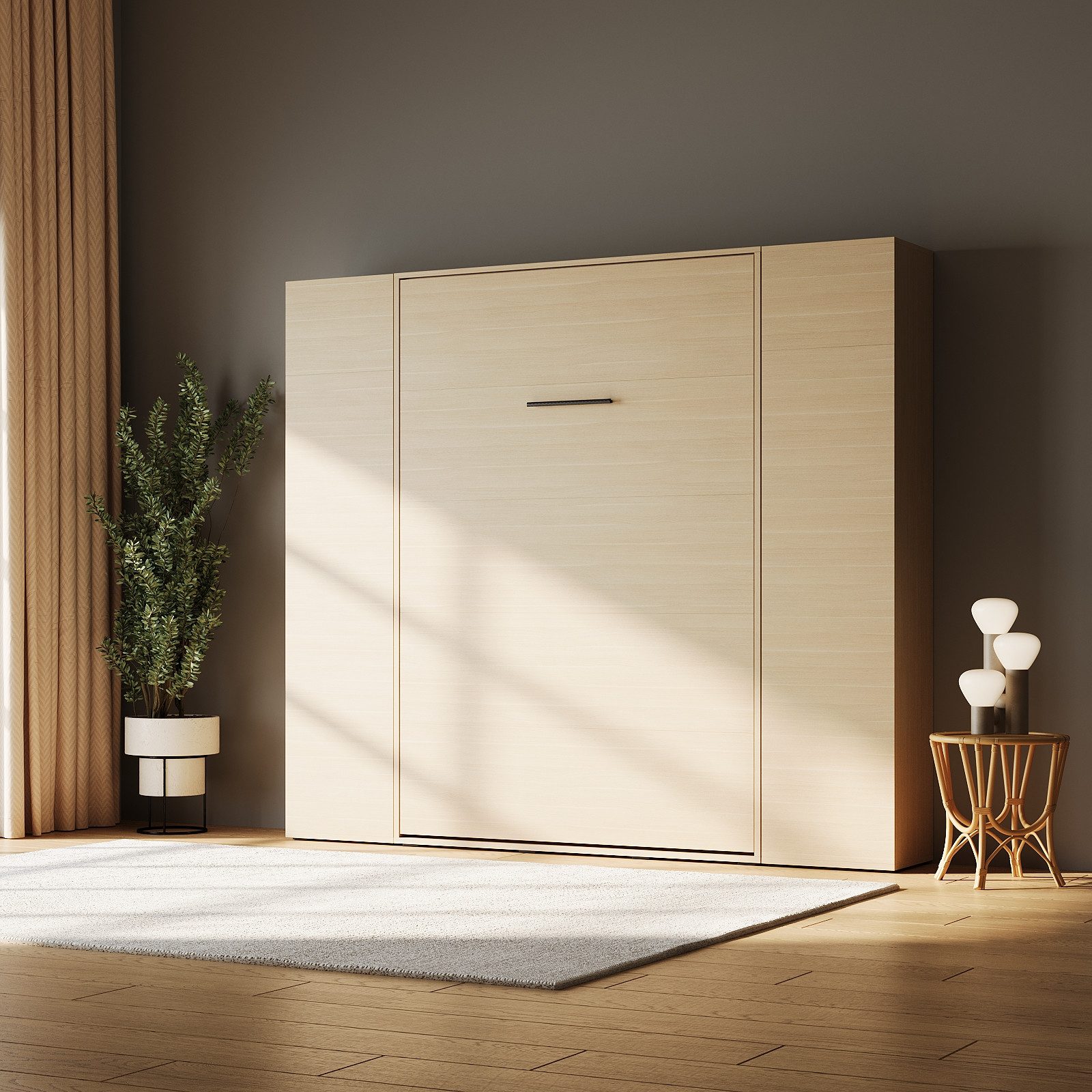 SMARTBett Schrankbett Schrankbett Set M1 180x200 + 2 Schränke, Wandklappbett