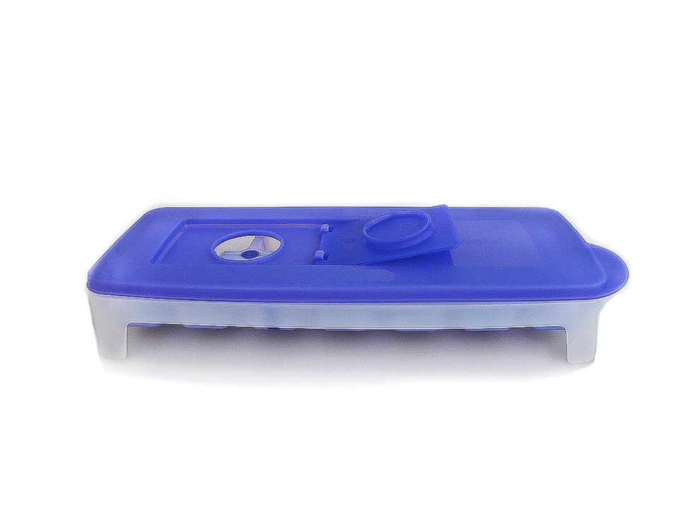 Tupperware Eiswürfelform Gefrier Behälter Eiswürfler Weiß Lila
