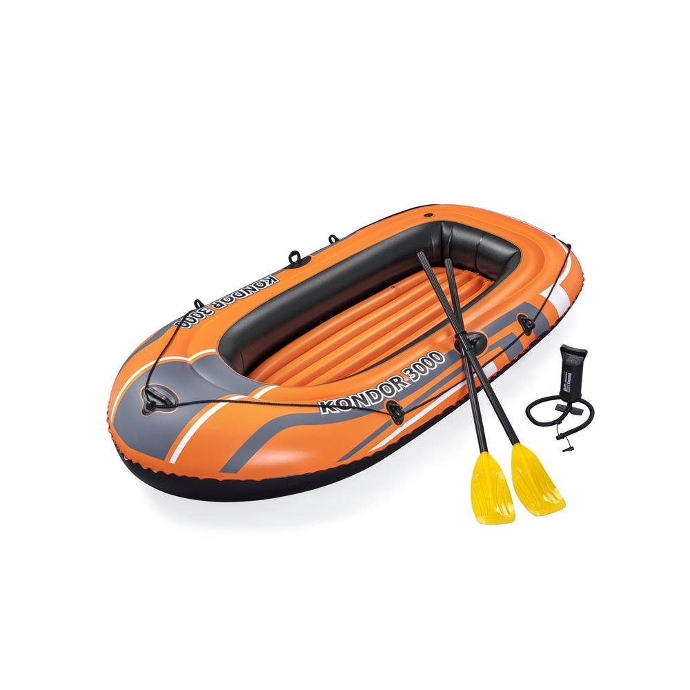 Bestway Schlauchboot Hydro-Force Kondor 3000, 232 x 115 x 36 cm, mit Paddel, Handpumpe und Flicken