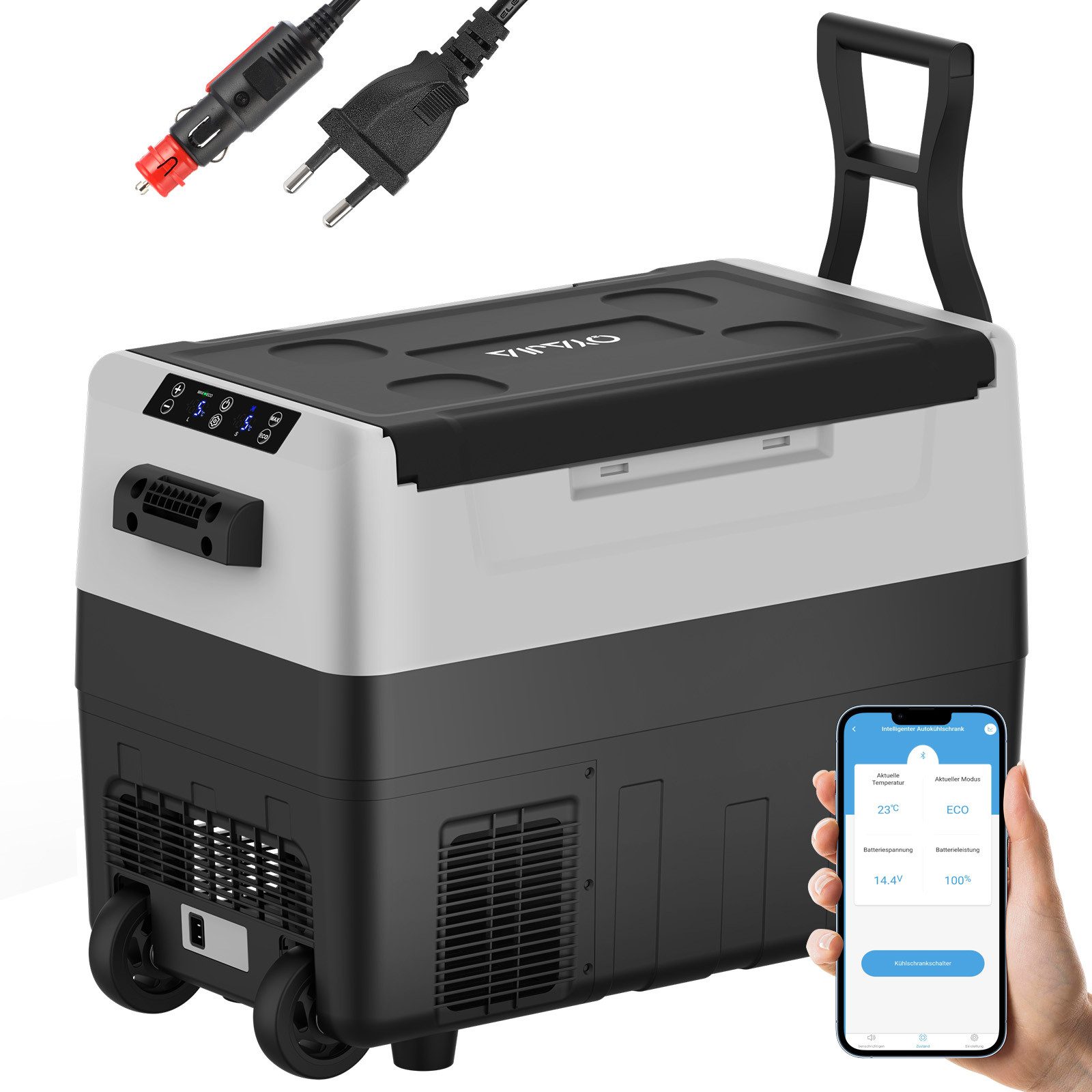 kehot Kühlbox Kompressor Kühlbox 45L 55L, Kühlbox Auto Mit APP-Steuerung, 12/24V, Kühlbox ...