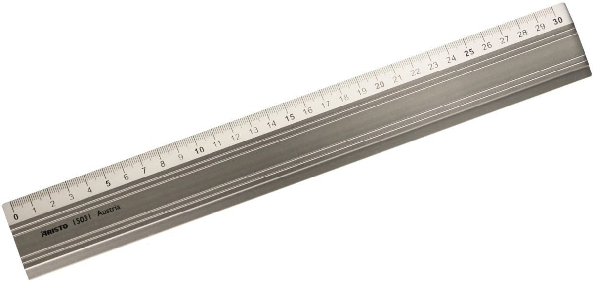 ARISTO Lineal, Alu-Lineal aus eloxiertem Aluminium