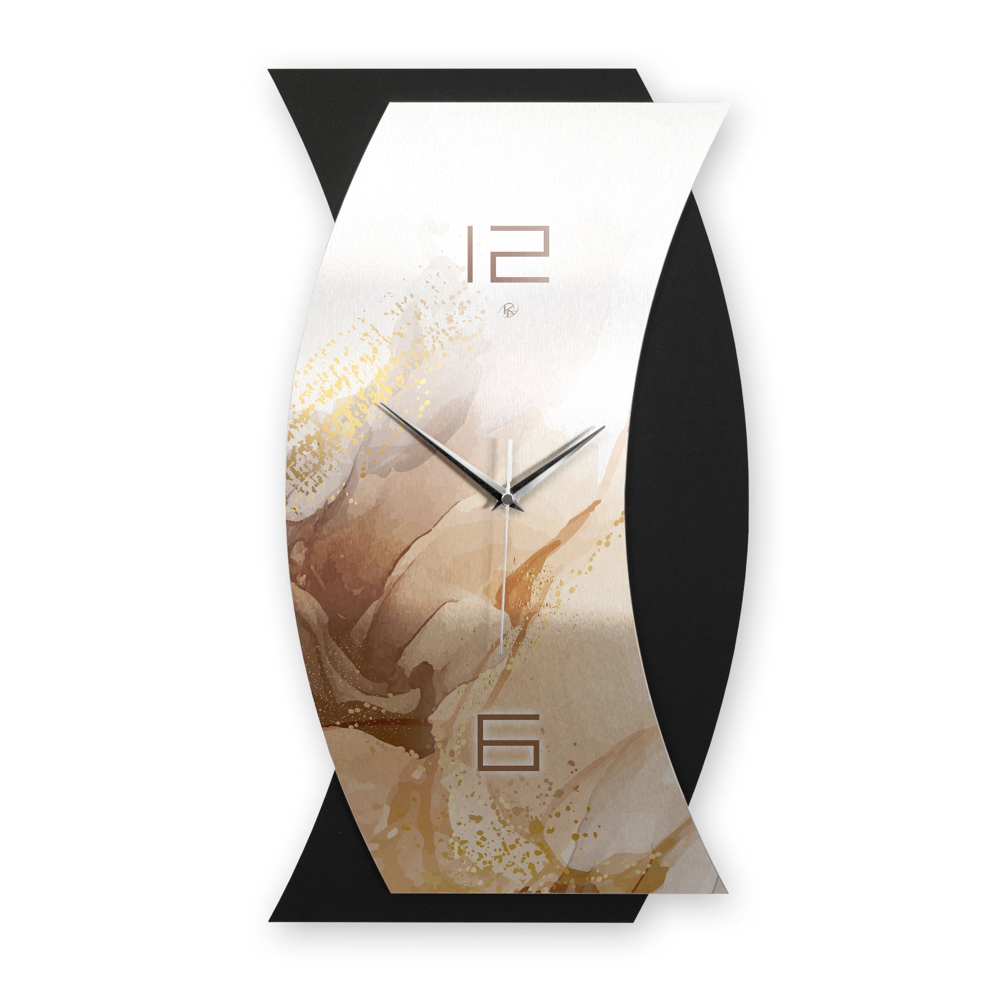Kreative Feder Wanduhr 3d Designer Wanduhr Orange Ohne Ticken Funk