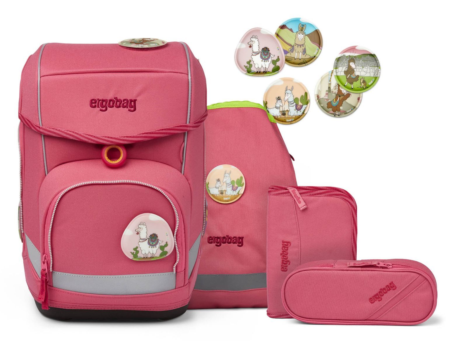 ergobag Schulranzen Eco Hero-Edition (Set, 4-tlg)