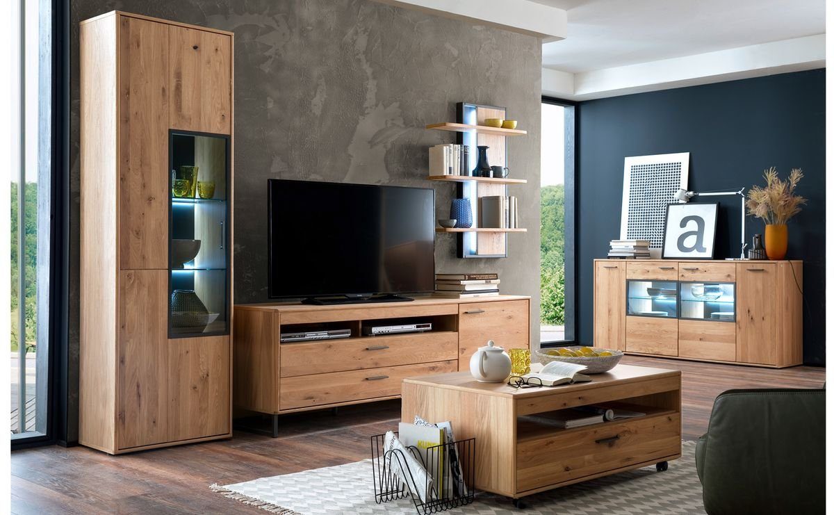 Expendio Wohnzimmer Set Pedro 30 Spar Set 5 St Asteiche Bianco