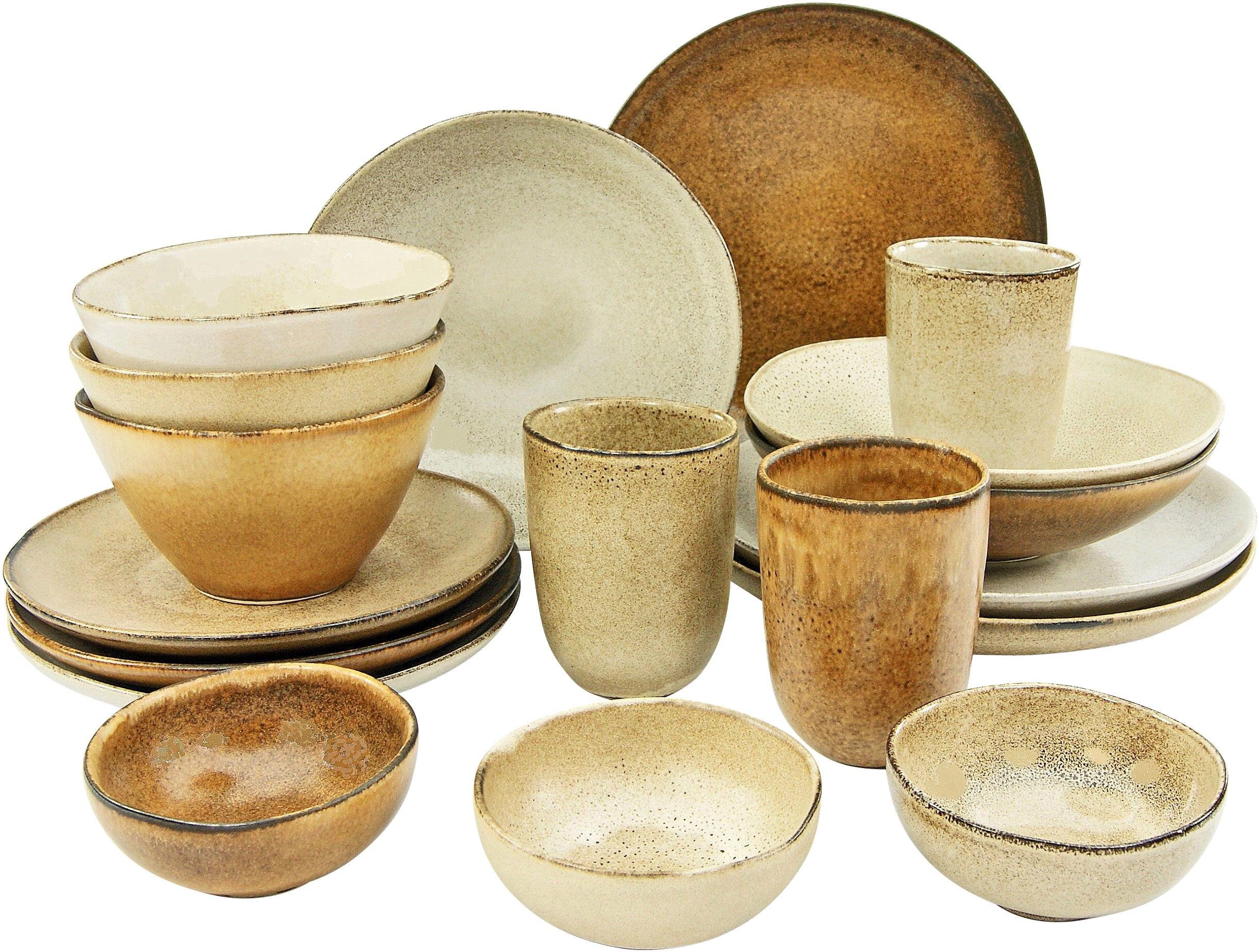 CreaTable Kombiservice »Sahara« (18-tlg), Steinzeug online kaufen | OTTO