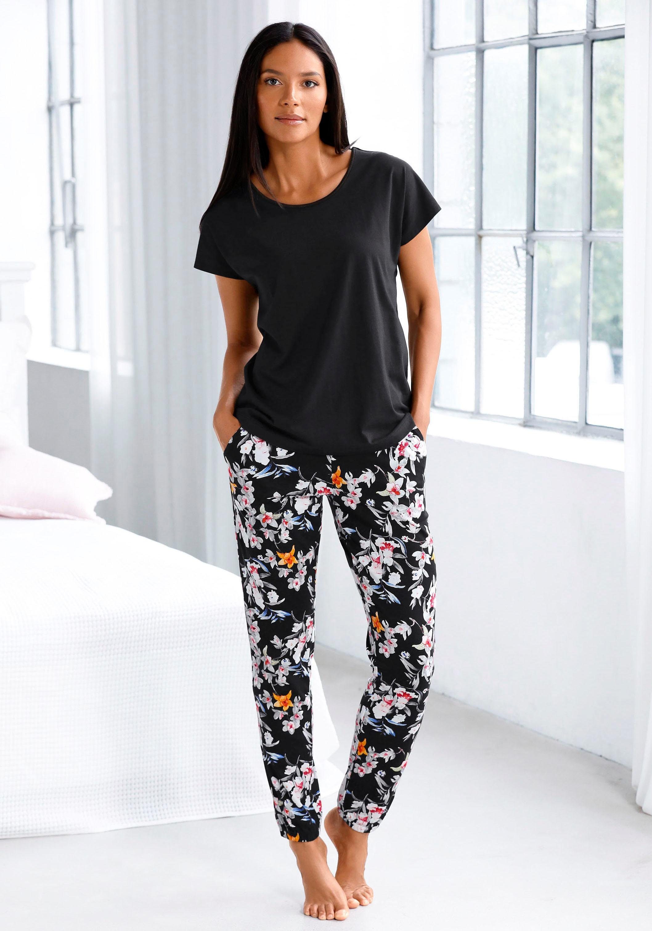 Soliver Bodywear Pyjama Mit Blumenmuster Kaufen Otto